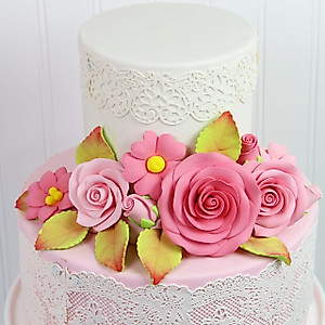 Global Sugar Art Hearts Embrace Silicone Lace Mat by Chef Alan Tetreault