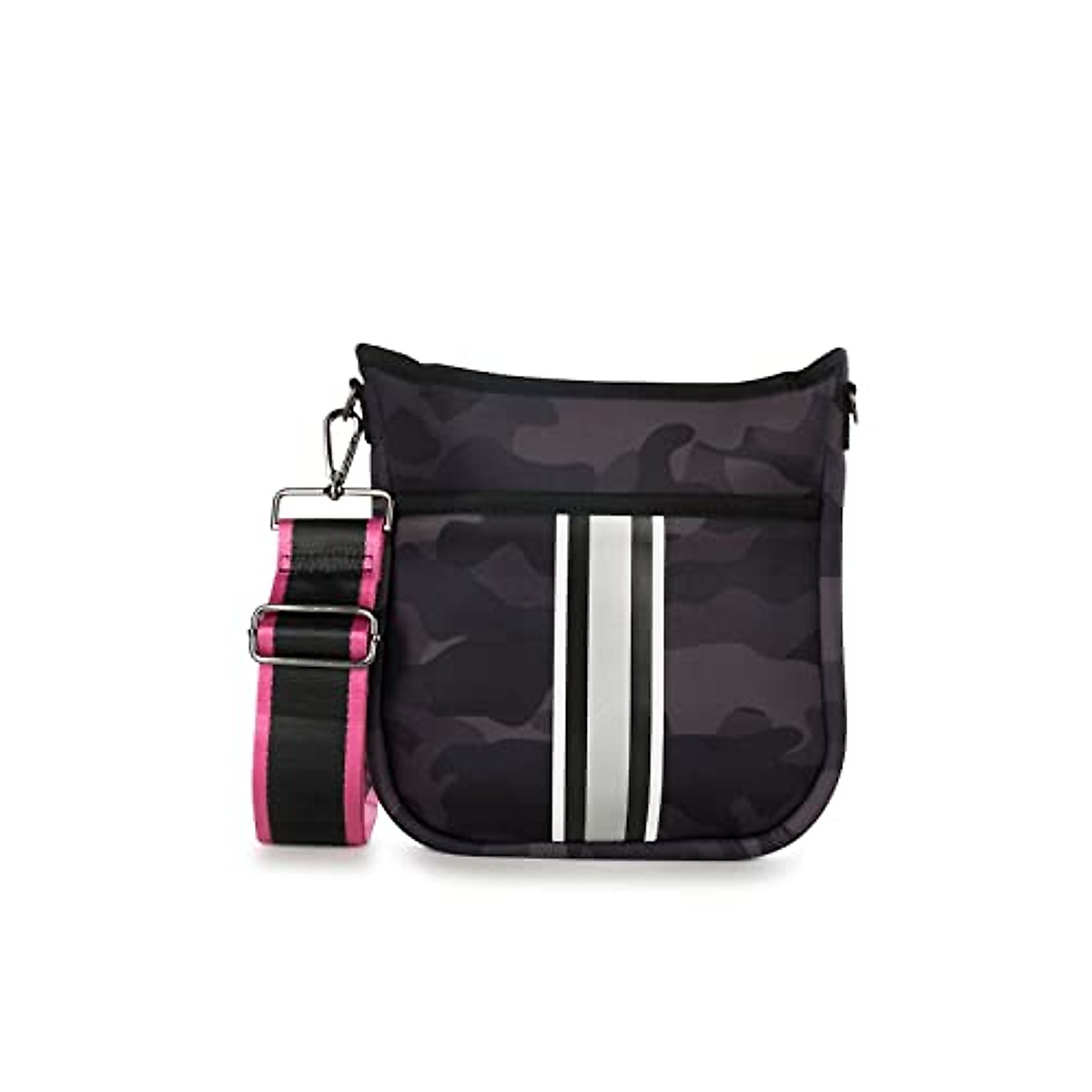 Jeri Prime Crossbody Tote by Haute Shore, Black Camo