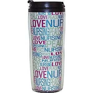 Scrub Stuff Peace Love Travel Mug