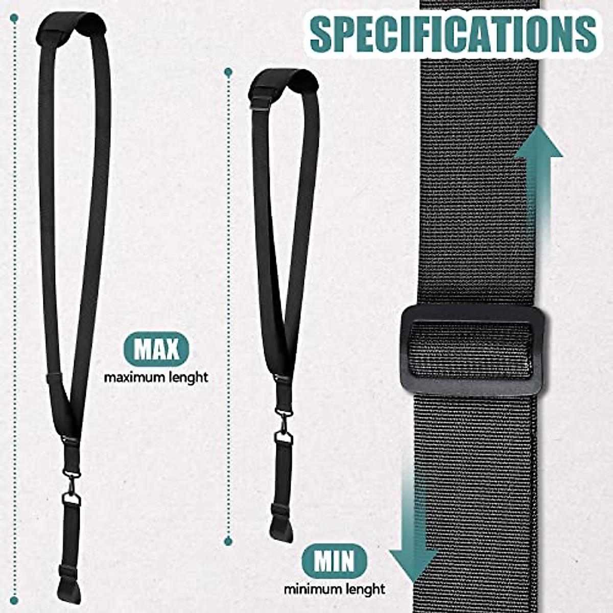 Tondiamo 2 Pack Metal Detector Sling Metal Detector Shoulder Strap Adjustable for Metal Detector Detecting Gold, Coin, Treasure Hunting