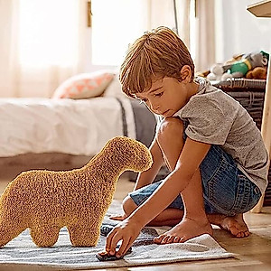 Wlevzzor Dino Nugget Pillow, Get Roaring Large Dino Chicken Nugget Plush Pillow - Perfect for Dinosaur Lovers, Birthday Gifts, and Party Decorations (Dinosaur-A)