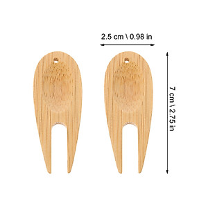 15pcs Green Bamboo Fork Bamboo Divot Fork Divot Repairing Tool Golfs Accessories Divot Repair Tool Fairway Fixator Divot Repair Fork Golfing Divot Tool Divot Fixing Tool