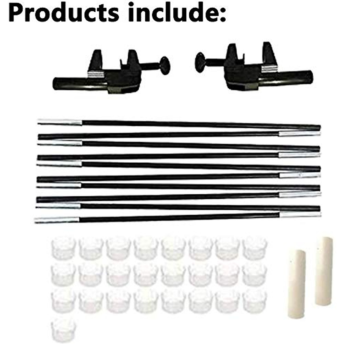 Pakoula Balloon Arch Kit Plastic Balloon Column Stands with Bases,Balloon Arch Stand Adjustable For Different Table Sizes Birthday, Wedding, Christmas, Graduation,And Welcome Home Party Decorations (black)
