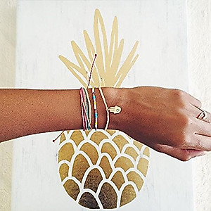 Pura Vida Good Vibes Bracelet - 100% Waterproof, Wax-Coated - with Iron-Coated Copper Charm