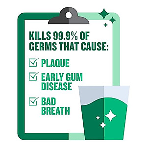 Listerine Freshburst Antiseptic Mouthwash for Bad Breath, Kills 99% of Germs That Cause Bad Breath & Fight Plaque & Gingivitis, ADA Accepted Mouthwash, Spearmint, 1.5 L