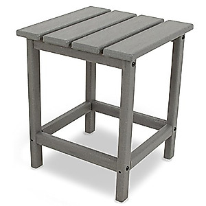POLYWOOD ECT18GY Long Island Side Table, 18-Inch, Slate Grey