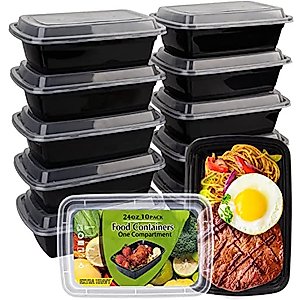 WGCC Meal Prep Containers, Food Storage Containers with Lids, To Go Containers, BPA Free, Stackable, 24oz, Microwave/Dishwasher/Freezer Safe