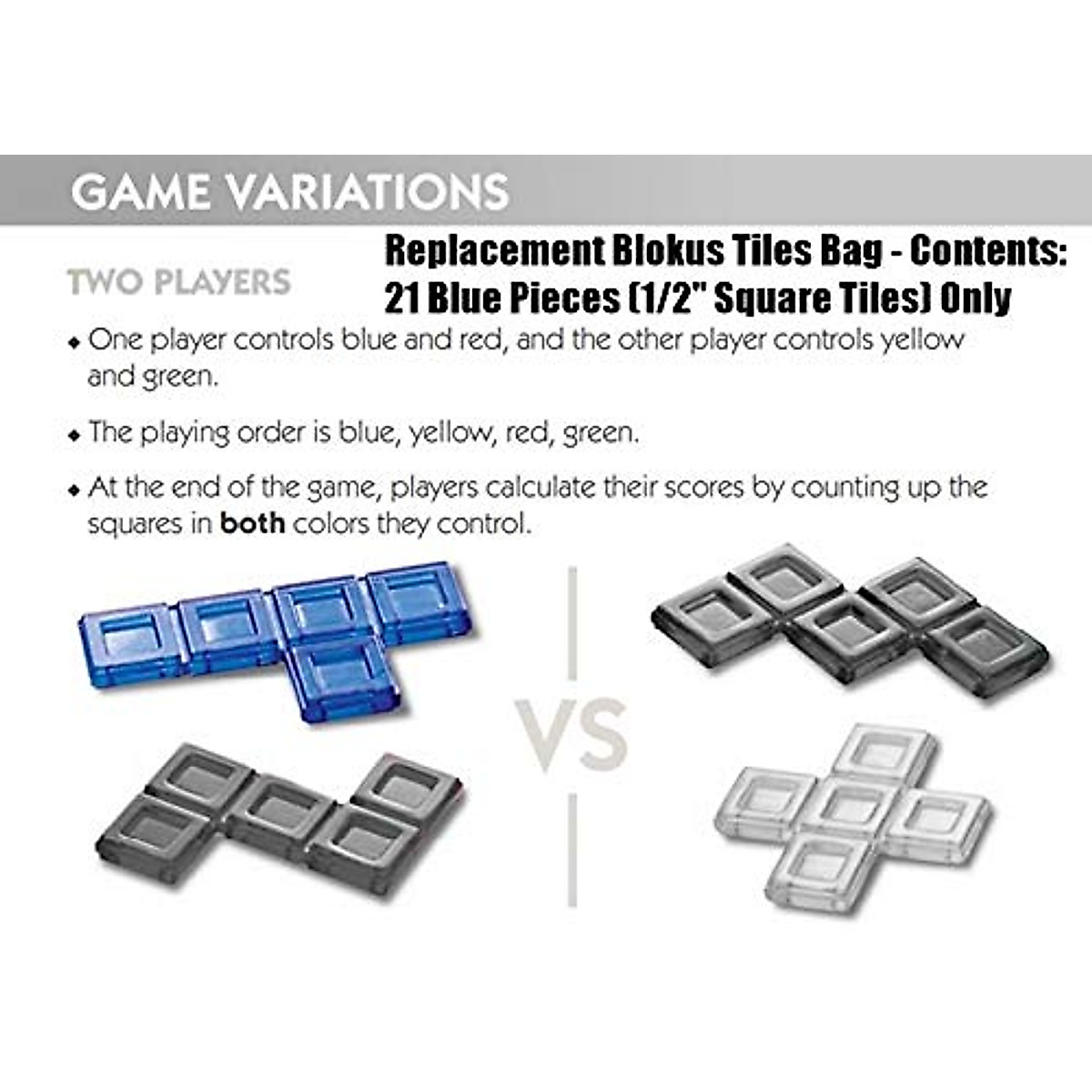 Blokus Game Replacement Parts ~ 21 BLUE PIECES