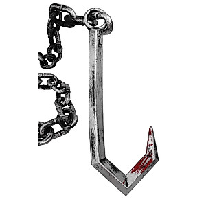 Nicky Bigs Novelties Plastic Fake Butcher Hook Meat Hooks With Chain Weapons Halloween Horror Prop