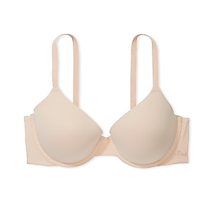 Victoria's Secret Pink Wear Everywhere T-Shirt Bra, Lightly Lined, Smooth, Bras for Women, Beige (36D)