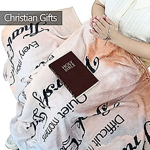 Tapesb Christian Scripture Blanket Spiritual Gifts for Women Religious Throw Blanket with Bible Verse Inspirational Healing Thoughts Gifts for Women Men Pastor Appreciation Christmas Blanket Gifts