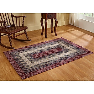 Better Trends Woodbridge Braid Collection is Durable, Reversible Indoor Area Utility Rug 100% Wool in Vibrant Colors, 20" x 30" Rectangle, Blue