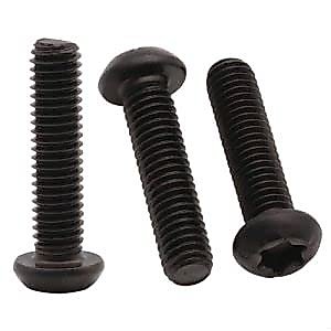 M5-0.8 x 12mm Black Button Torx Drive Head Machine Screws, Class 10.9 Alloy Steel, Full Thread, Black Oxide Finish, 60 Pcs