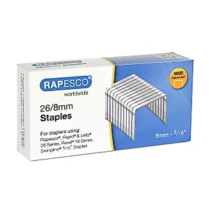 Rapesco Staples, 26/8 mm [Box of 5,000]