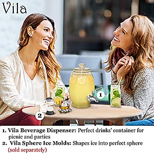 Vila Beverage Dispenser Replacement Spigot, Stainless Steel No-Rust Spout, BPA Free, Installation under 10-Minutes, Excellent Continuous Flow, Sturdy, Stylish Alternative for Flimsy Plastic Taps