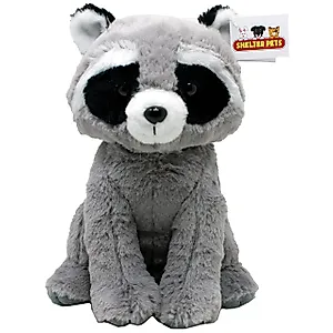 Shelter Pets: Stella the Raccoon - 10" Raccoons Plush Toy Stuffed Animals - Based on Real-Life Adopted Pets - Benefiting the Puppy and Dogs Animal Shelters They Were Adopted From- Trash Panda Plushies