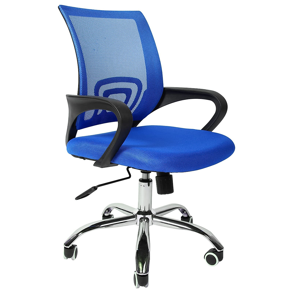 YSSOA Task Mesh Computer Wheels and Arms and Lumbar Support Study Chair for Students Teens Men Women for Dorm Home Office, Adjustable Height, Blue