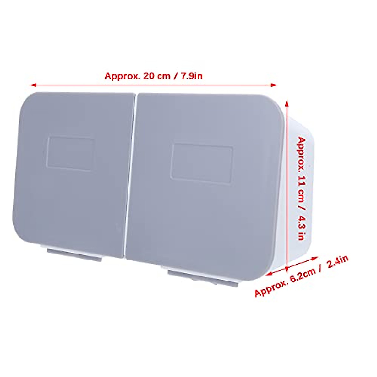 Pssopp Makeup Organizer, Wall Mounted Cotton Pads Dispenser Cosmetics Makeup Cotton Swab Holder for Bathroom Washroom White Gray Canisters