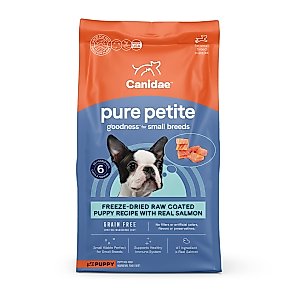 Canidae Pure Petite Premium Freeze-Dried Raw Coated Puppy Food for Small Breeds, Real Salmon Recipe, 10 lbs, Grain Free
