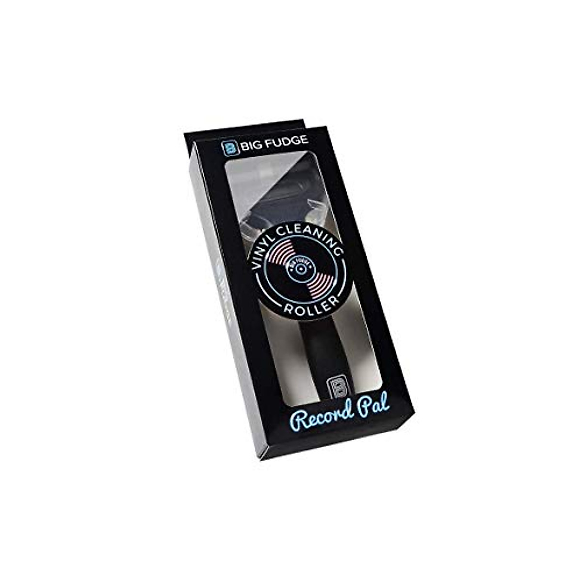 Big Fudge Record Pal, Vinyl Roller Cleaner. Black Vinyl Record Cleaner in Gift Pack. Silicone Lint Roller for LP Records, Anti-Static Record Duster.