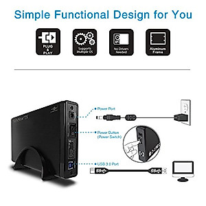 Vantec NexStar TX 3.5" USB 3.0 Hard Drive Enclosure (NST-328S3-BK )