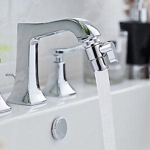 DOITOOL 2Pcs Sink Faucet Diverter Valve with Aerator and Male Threaded Adapter, Washing Machine Hose Adapter for Sink Faucet, Sink Faucet Connector for Water Diversion
