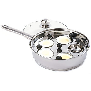 Norpro Stainless Steel Egg Poacher/Skillet Set, 10", Silver