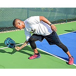 niupipo Pickleball Paddle, Composite Pickleball Racket Polypropylene Honeycomb Core Fiberglass Face Ultra Cushion 4.8In Grip 7.62oz with Pickleball Paddles Cover, USAPA Pickleball Paddle, Blue Paddle