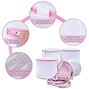 4PCS Mesh Laundry Bra Washing Bags for Lingerie Bras Underwear Stocking Luxury Garment Travel Laundry Wash Bag…