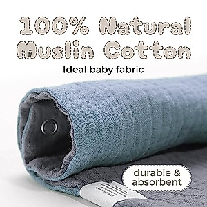 Mother's Heart Bandana Drool Bibs - Natural Cotton Muslin Baby Bibs - Highly Absorbent Polyester-Free and Plastic-Free for Teething - Set of 8 Solid Color Bandanas for Boys & Girls