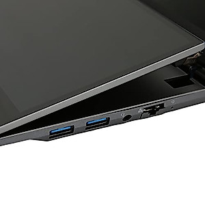 Qinlorgo Double Screen Laptop, 256G Solid State Laptop Computer 8G RAM 14 Inch Touch Sub Screen for Entertainment (US Plug)
