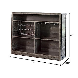 Coaster Home Furnishings Joe 5-Shelf Bar Unit Aged Oak