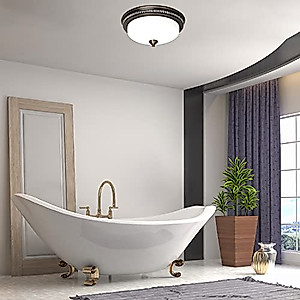 Akicon Bathroom Exhaust Fan with Light, Ultra Quiet 110 CFM 1.5 Sones Ventilation Exhaust Bathroom Fan Light Combo and Nightlight, 3 Years Warranty (Oil Rubbed Bronze)