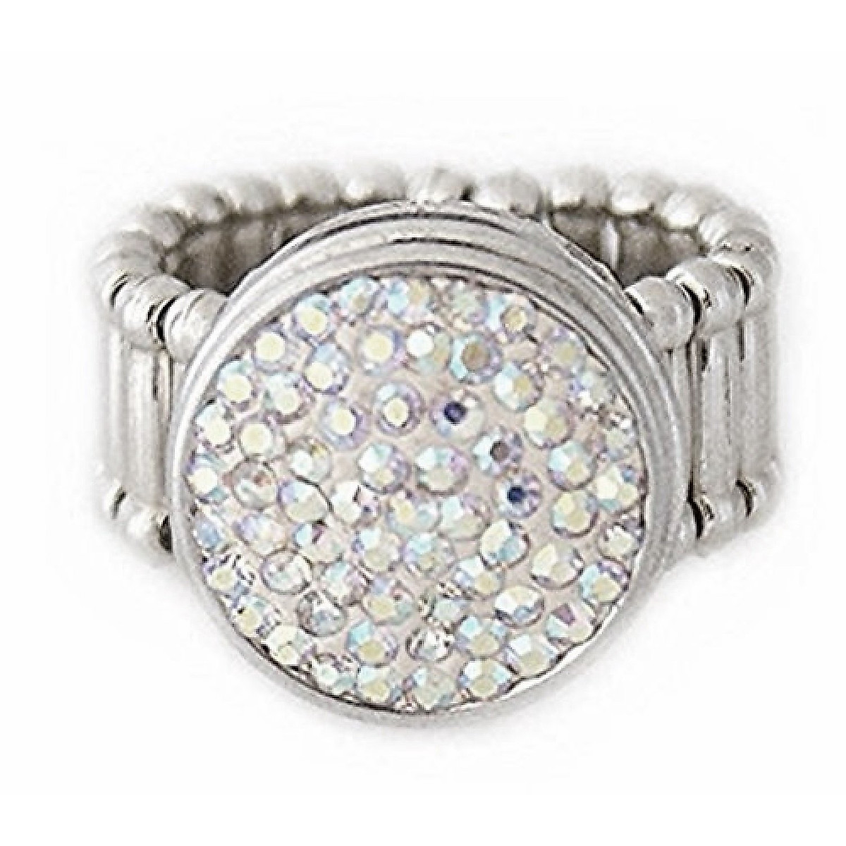 Snap Jewelry Stretch Ring Silver Plated fits 18-20mm Standard Size Ginger Style Charms My Prime Gifts