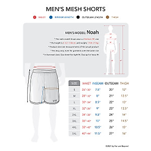 Hat and Beyond Mens Mesh Shorts Elastic Sports Gym Performance Workout Boxing Jersey Basketball Pants (X-Large, 1ih01_Yellow)