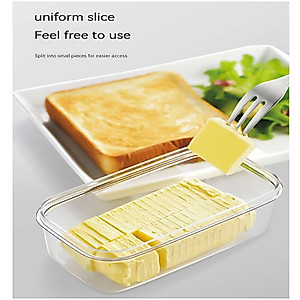 Butter Cutter Slicer, Butter Slicer, Butter Dish With Lid And Knife For Easy Cutting And Storage, Refrigerated Butter Container Butter Box