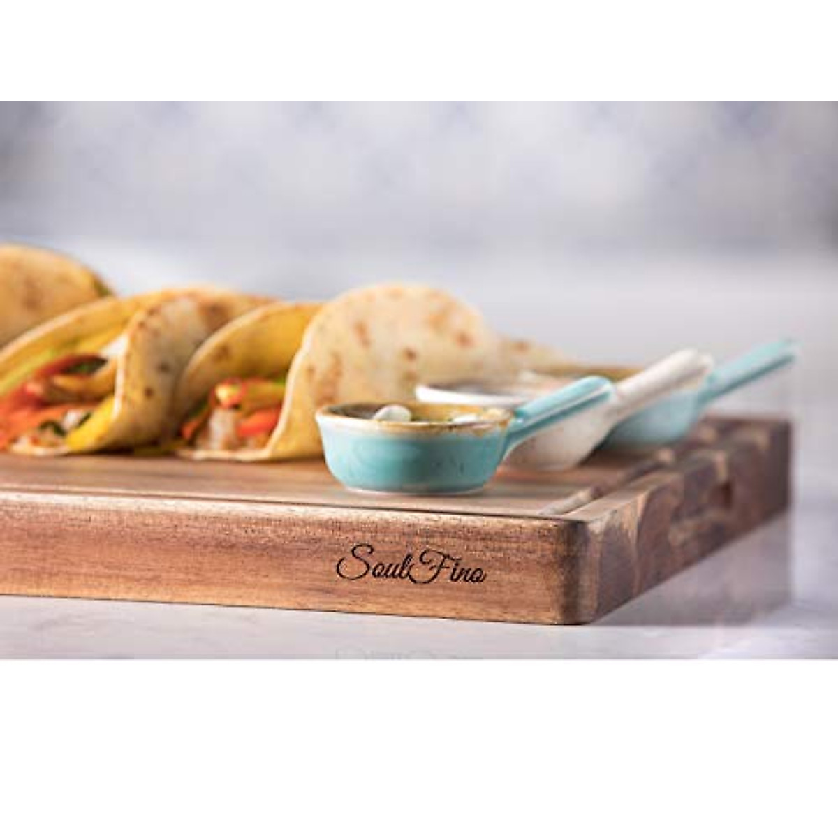 PREMIUM ACACIA Cutting Board & Professional Heavy Duty Butcher Block w/Juice Groove - Extra Large (17"x13"x1.4") Organic, End Grain Chopping Block. Ideal Serving Tray for Meat & Cheese