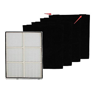 MaximalPower VF WP 1183054K Set HEPA Whirlpool Whispure Air Purifier, Whirpool Filter + 4 Pre-Carbon Black Filters