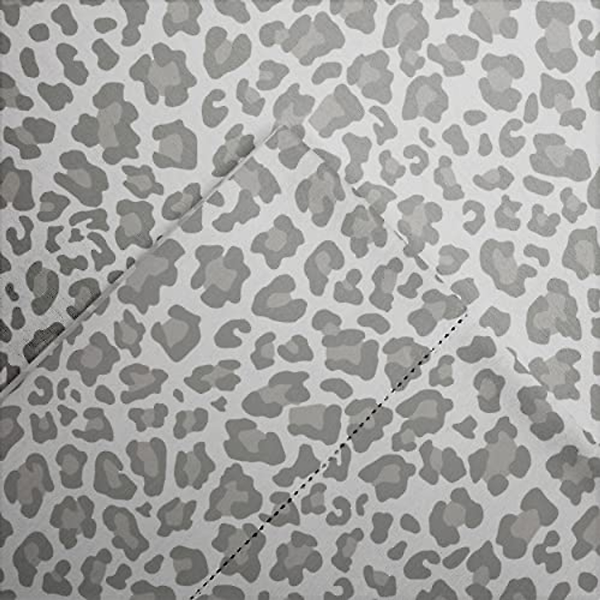 Pointehaven 180 GSM Velvet Feel Luxury Cotton Printed Flannel Sheet Set, Cal King, Leopard
