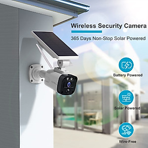 Solar Camera Security Outdoor, Wireless 4-Cam Kit Home Security System with 2K Resolution, 365-Day Battery Life, Night Vision, 2-Way Audio, 64GB Storage, No Monthly Fee