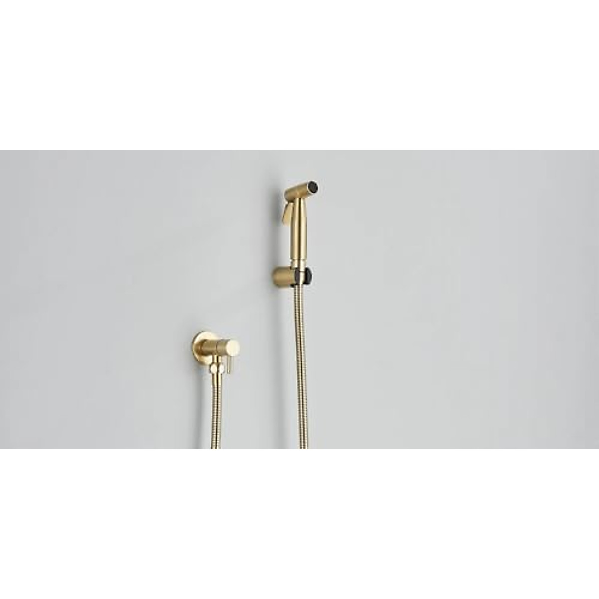 GMWARDDF Shower Sets for Bathroom Matte Black Bidet Single Cold Water Bidet Faucet Stainless Steel Bidet Water Crane for Toilet Brushed Gold