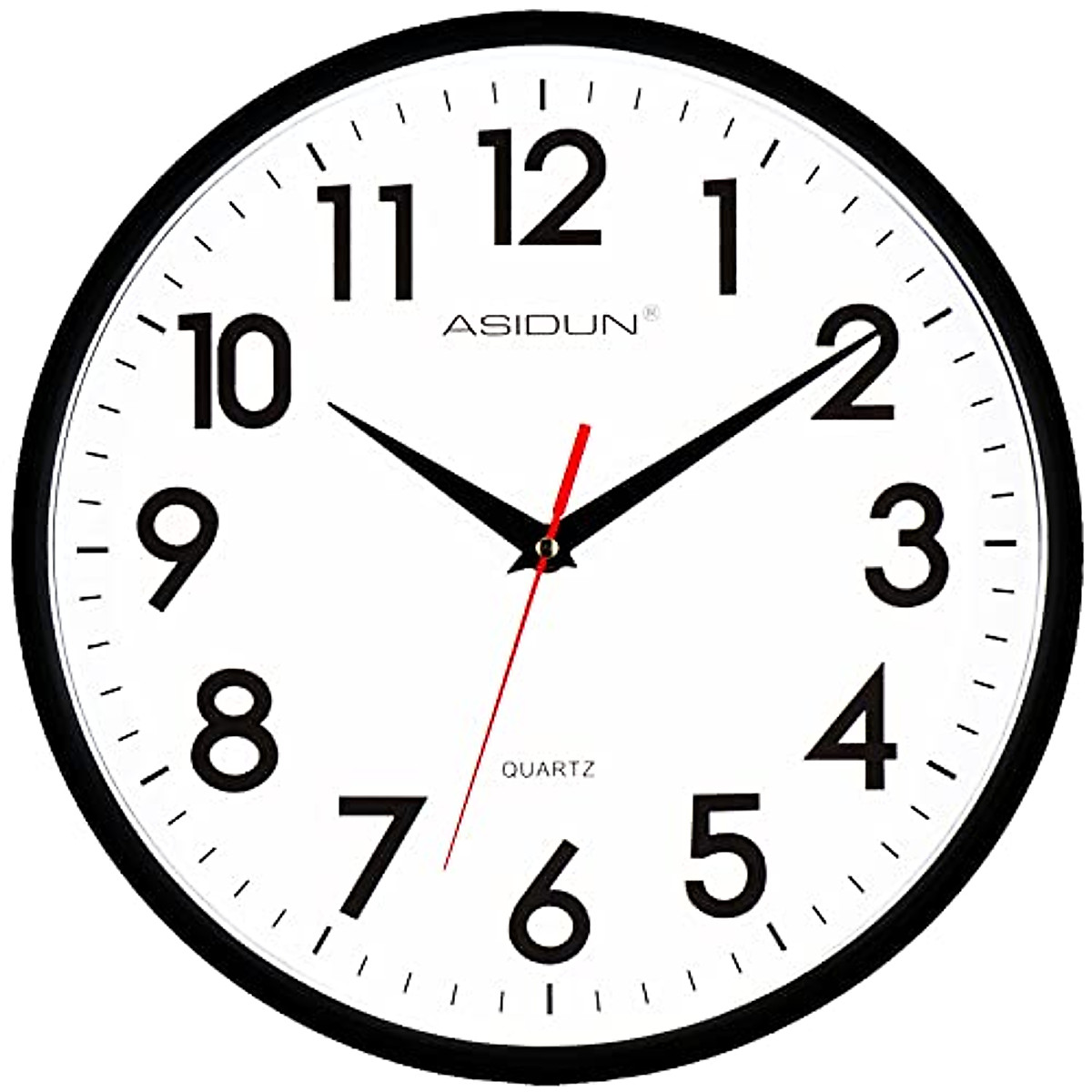Eimtopy Wall Clock 10 Inch Silent Quality Quartz Battery Classic Digital Clock Modern Wall Clock for Office Bedroom Living Room Kitchen Home School Decor