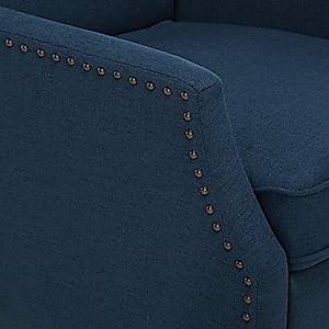 Christopher Knight Home Wescott Weyland Wingback Traditional Fabric Recliner (Navy Blue)