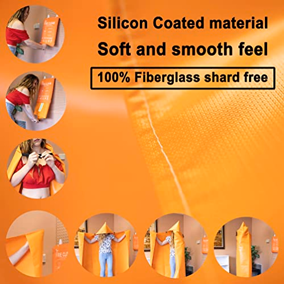 Supa Ant Fire Cape Fireproof Blanket - CE Certified Emergency Blanket for Safety and Survival 1500F (Large)