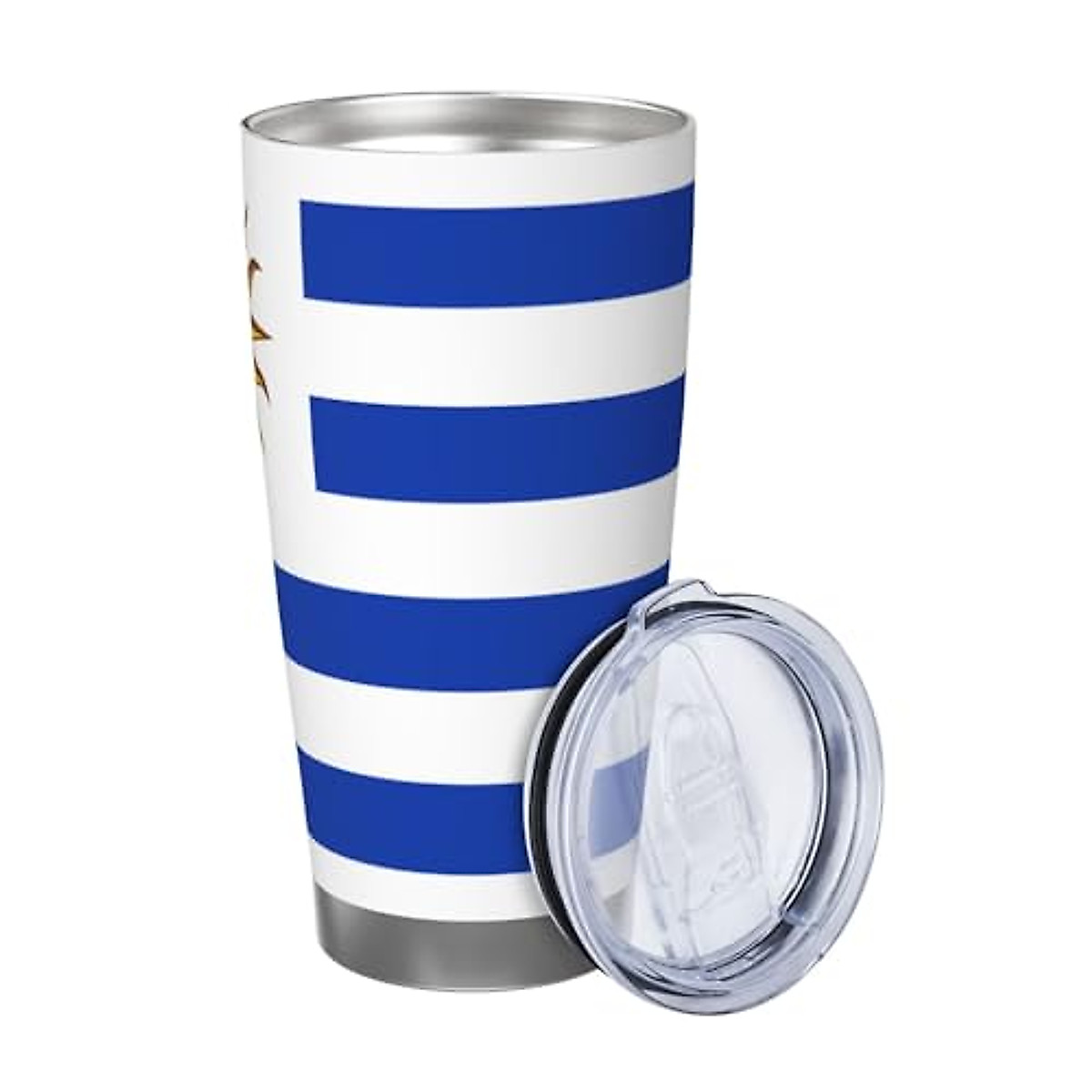 WXZYFP Car cup (single silver rim), can use a straw or drink directly, easy to use.Flag of Uruguay