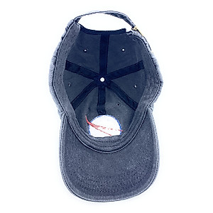 Aeisage NASA Hat Black Mens Cap Dad Hat NASA Baseball Hat for Women Washed Cotton Caps, Medium