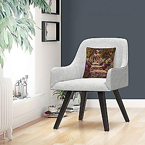 Trademark Fine Art Pathway Garden by Claude Monet, 16x16 Decorative Throw Pillow, Multi-Color