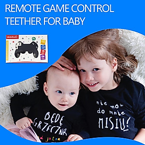 Cool Remote Game Control Teething Toy for Babies 0-6 6-12 Months,Game Controller Teether for Gamer Parents,Baby's First Valentines Day Gifts,Silicone Remote Chew Toys（Black