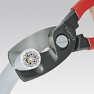 KNIPEX Tools - Cable Shears, Twin Cutting Edge (9511200), 8 inches