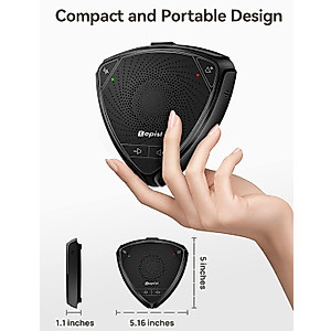 USB Speakerphone, Lepist Computer Speakers with Microphone for 4 People Business Conference 360° Voice Pickup, USB Skype Speakerphone Conference Call Speaker with Microphone, Plug and Play, LE2101N